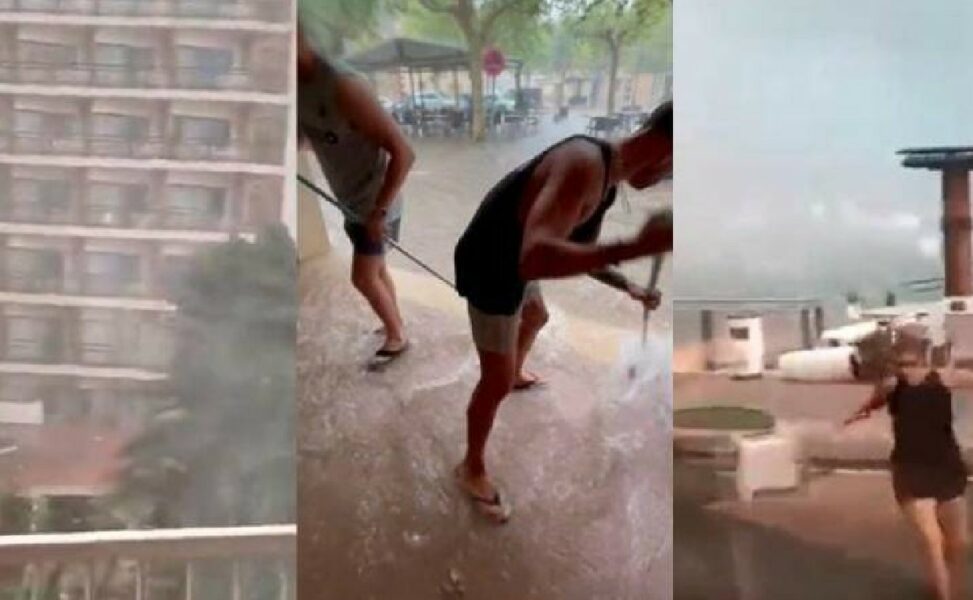 Fuerte tormenta azota a Mallorca y causa estragos (VIDEO)
