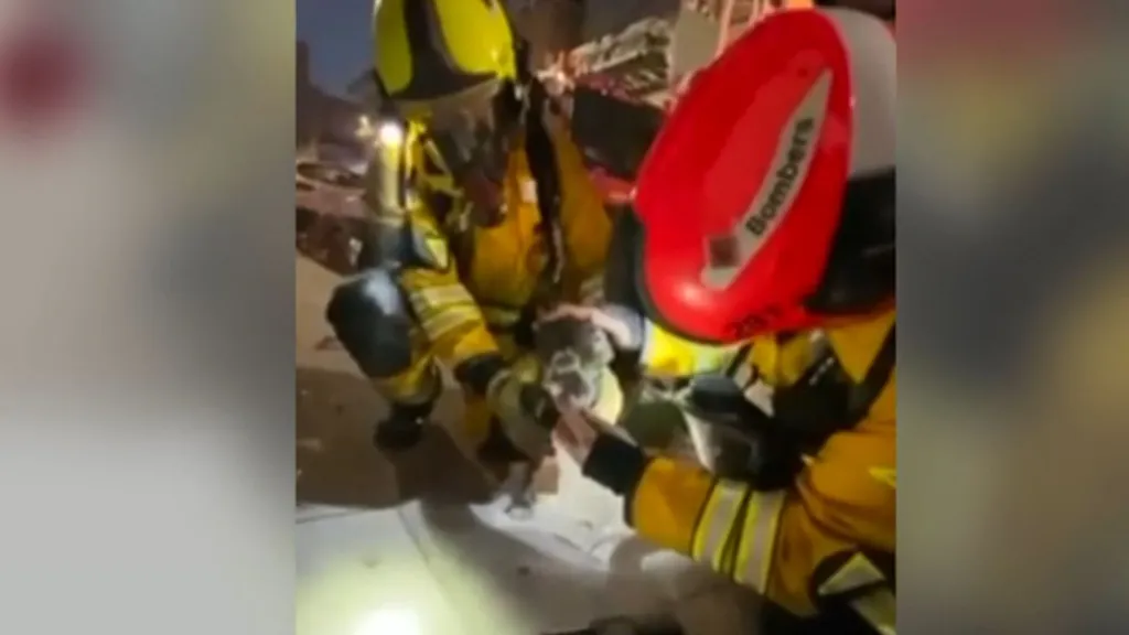 Bomberos salvan a perrito de morir en un incendio (VIDEO)
