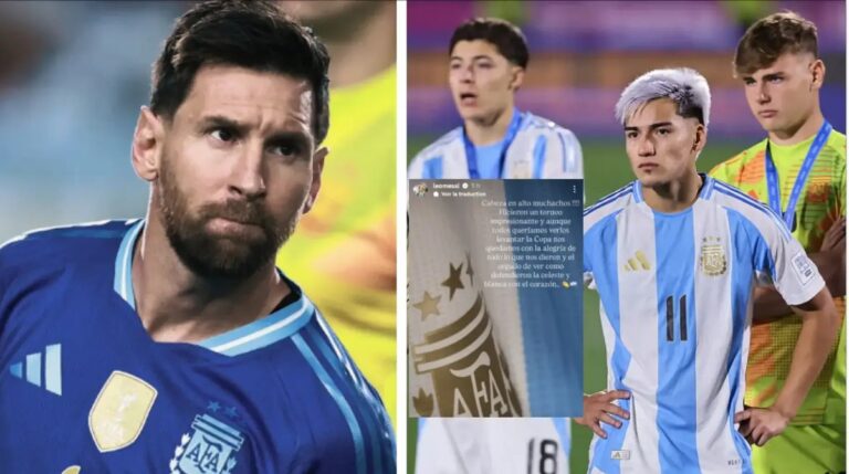El emotivo mensaje de Messi tras el subcampeonato de Argentina Sub 20 ...